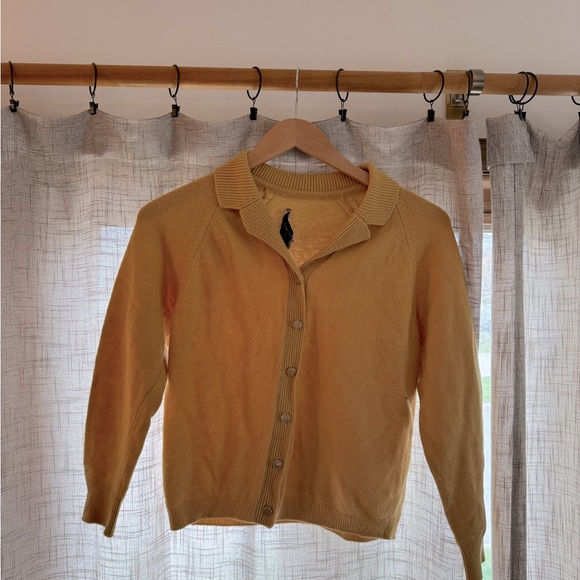 Whitbey | Sweaters | Vintage Whitbey Yellow Cardigan Lambswool Small ...